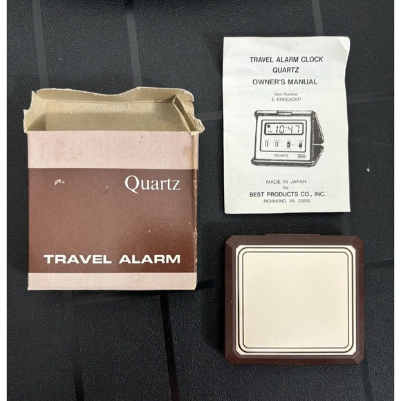 Wall Decor | Vintage Quartz Travel Alarm Clock Box Included Needs ...